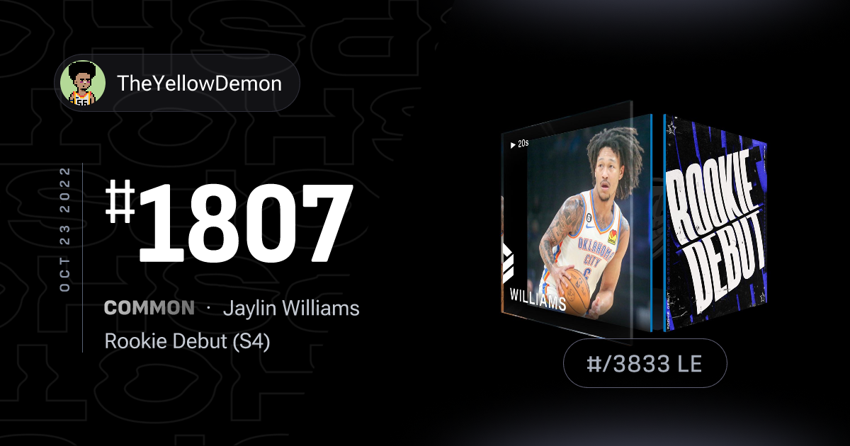 Jaylin Williams tips in putback in first career NBA game - Owned by ...