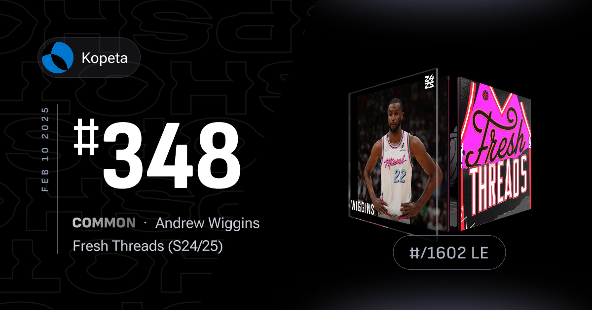 Andrew Wiggins makes his Miami Heat debut. - Owned by Kopeta | NBA Top Shot