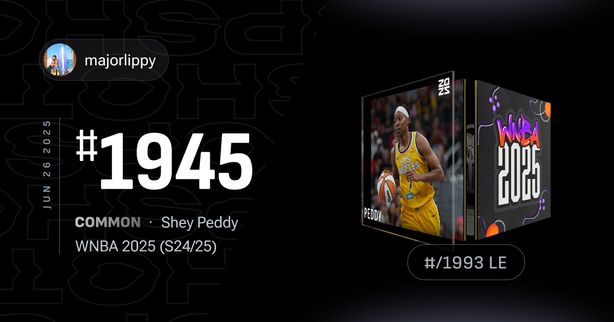 Shey Peddy - Owned by majorlippy | NBA Top Shot