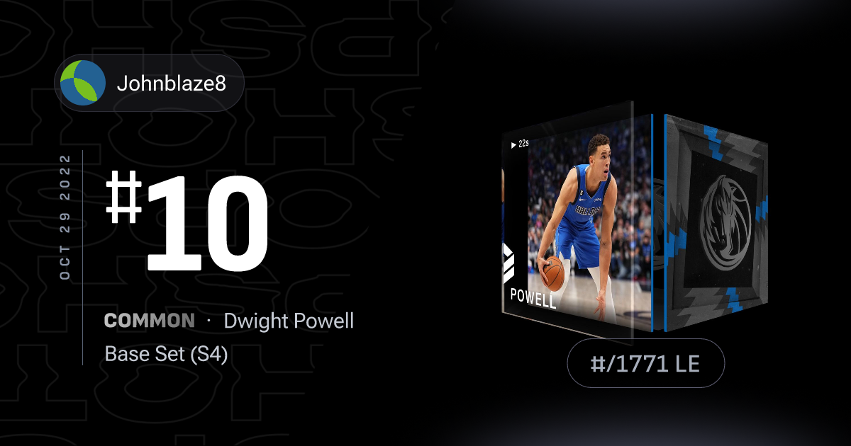 Dwight Powell rolls to rim for lob through outstretched arm of defender ...