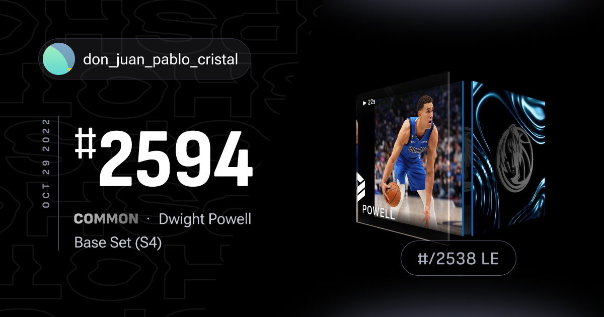 Dwight Powell rolls to rim for lob through outstretched arm of defender ...