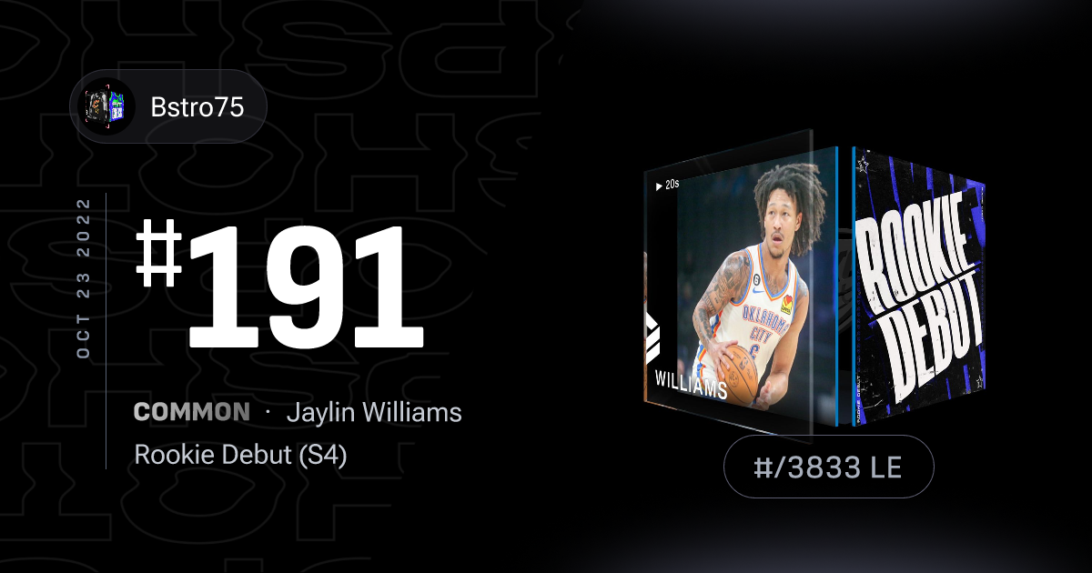 Jaylin Williams tips in putback in first career NBA game - Owned by ...