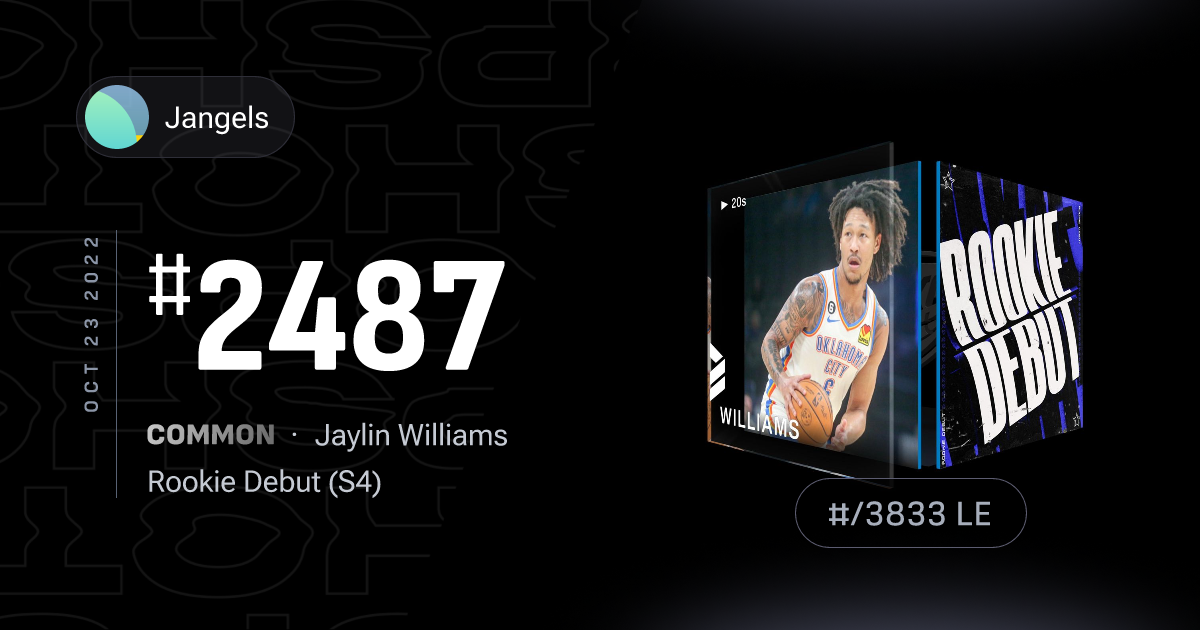 Jaylin Williams tips in putback in first career NBA game - Owned by ...