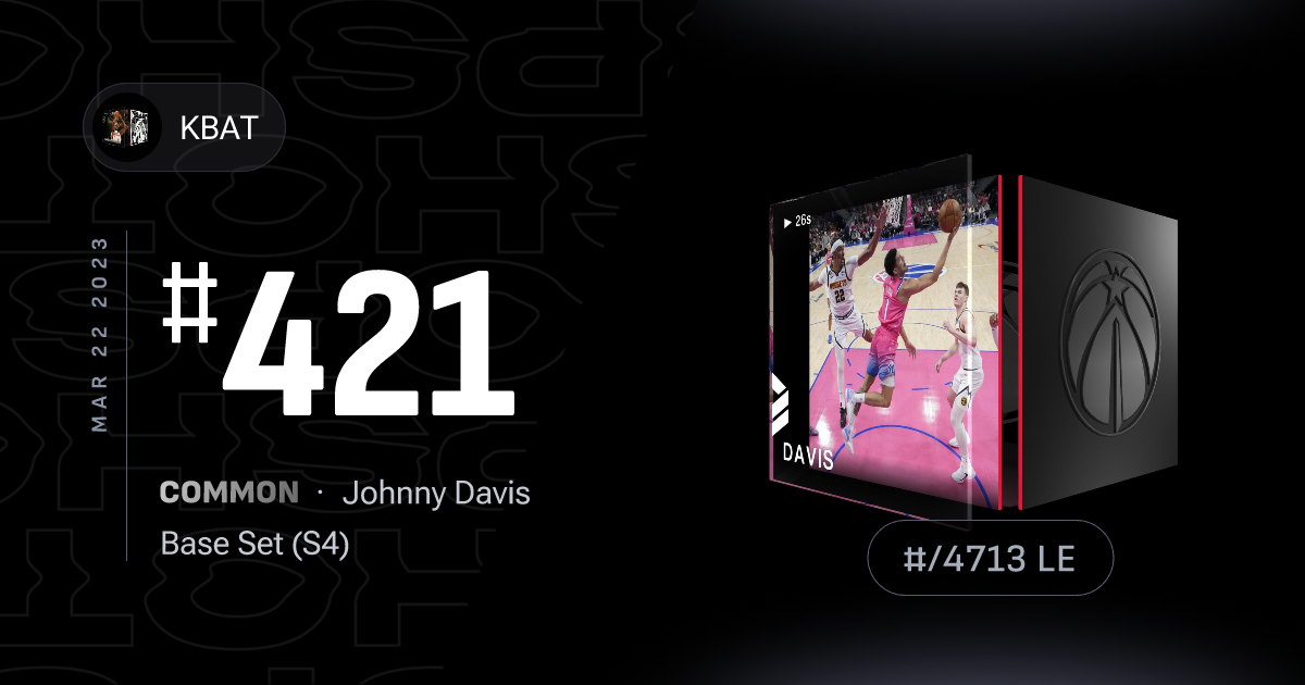 Johnny Davis - Owned by KBAT | NBA Top Shot