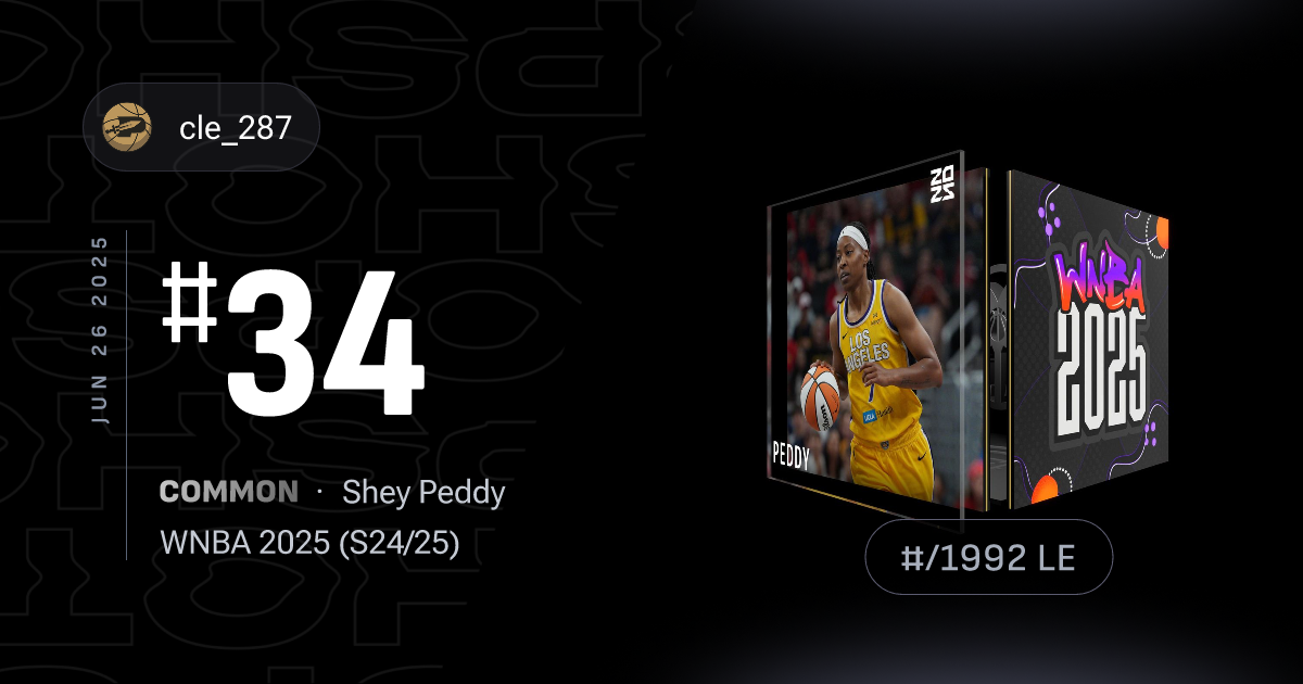 Shey Peddy - Owned by cle_287 | NBA Top Shot
