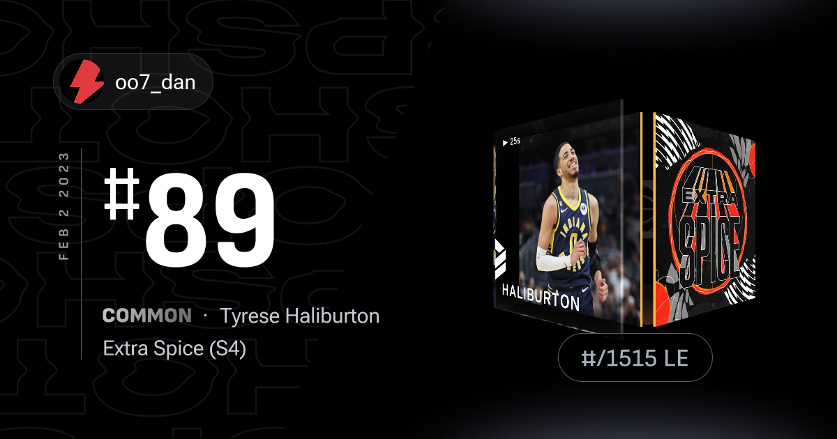 Tyrese Haliburton - Owned by oo7_dan | NBA Top Shot