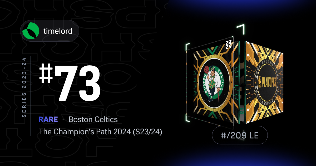 Boston Celtics Rare Redemption for Best of 2024 NBA Playoffs - Owned by ...