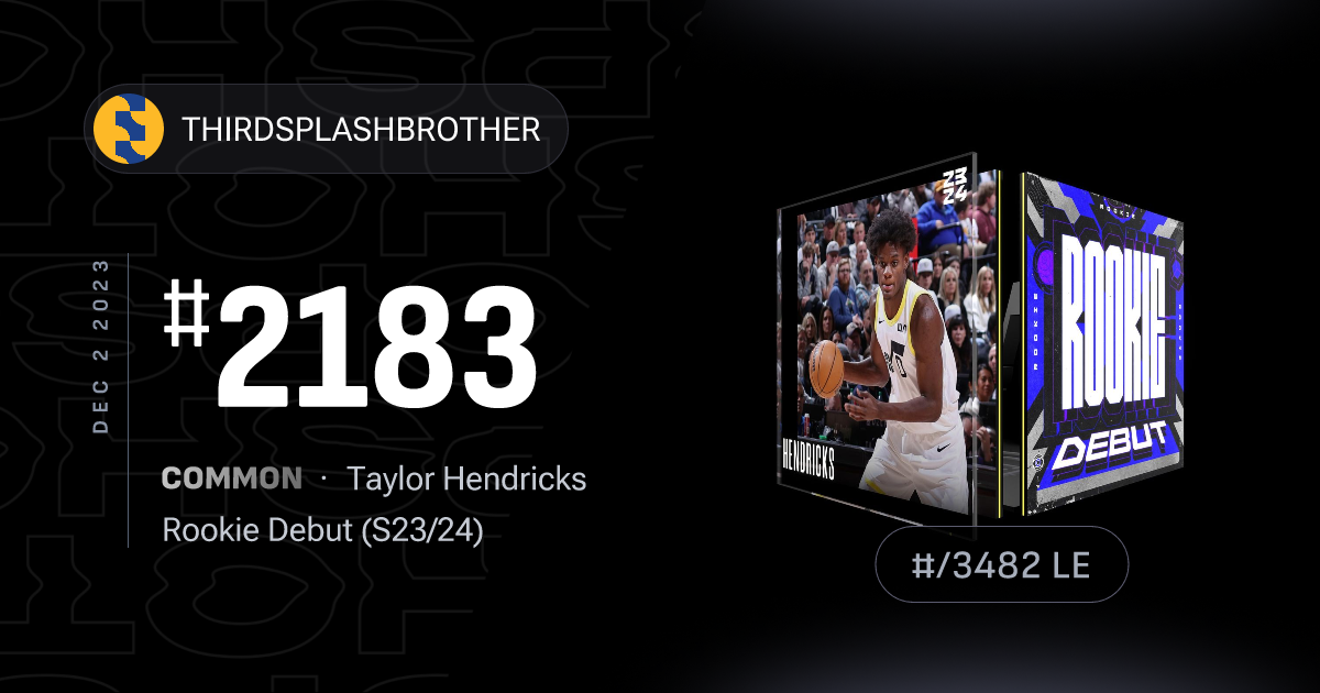 Taylor Hendricks scores first NBA points on putback - Owned by ...