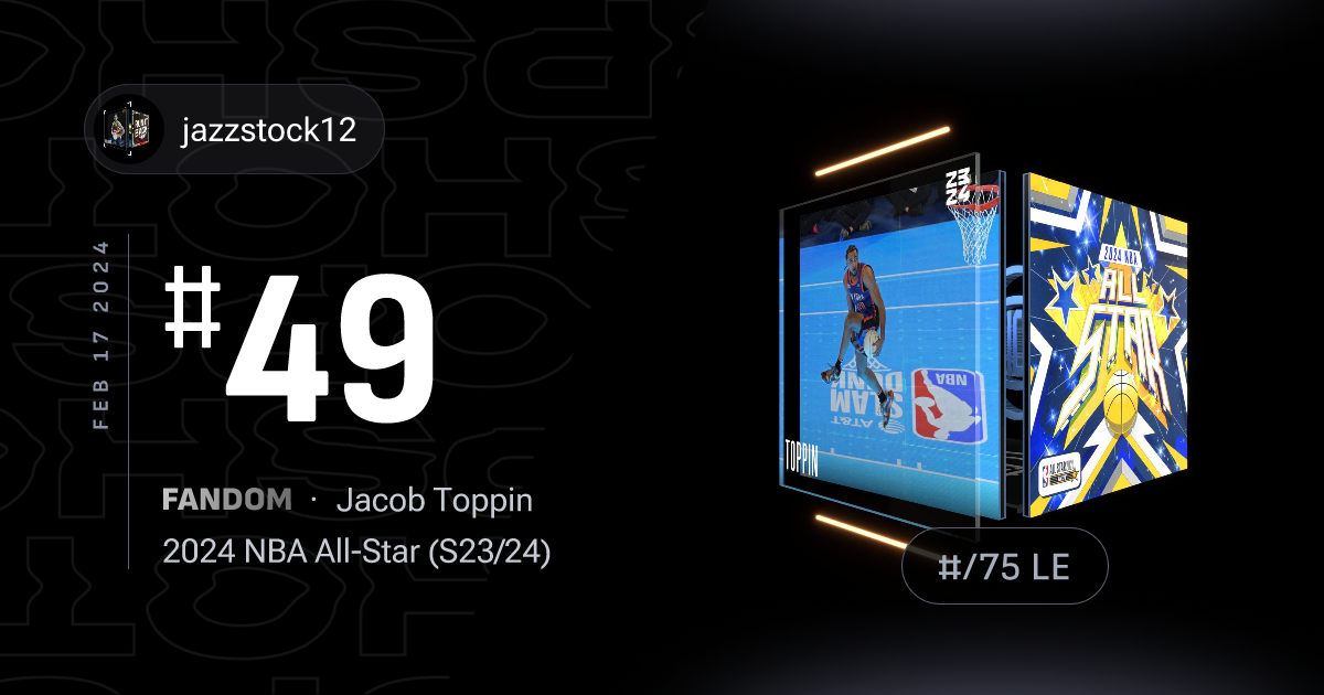 Jacob Toppin breaks out 360 eastbay in 2024 NBA Dunk Contest - Owned by ...