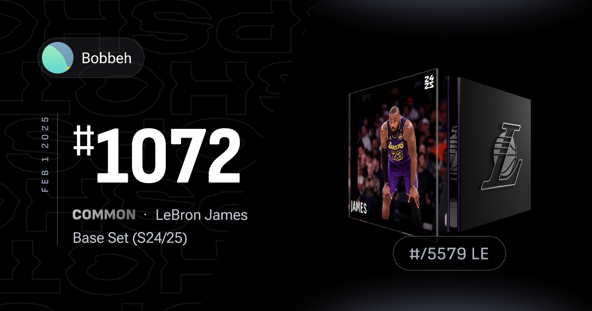 LeBron James - Owned by Bobbeh | NBA Top Shot