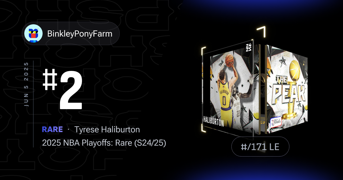 NBA Finals Comeback Ends in Haliburton Glory - Owned by BinkleyPonyFarm ...