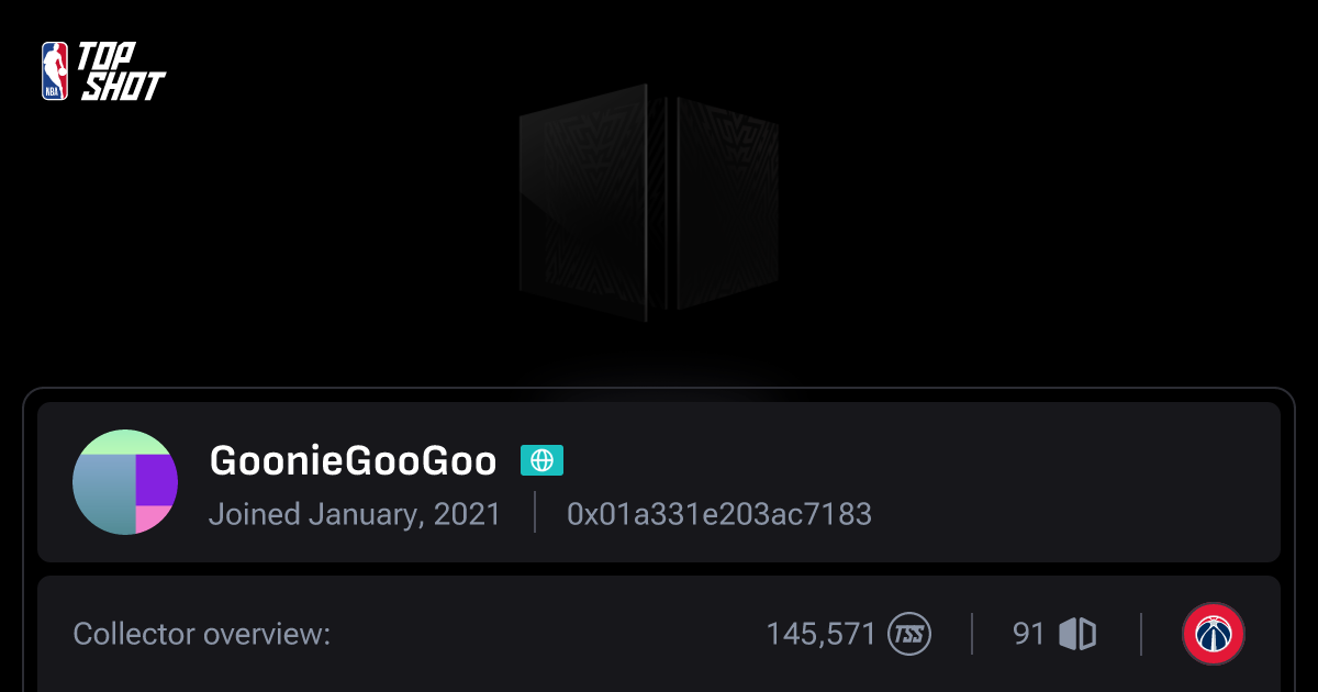 NBA Top Shot - Wizards fan, @GoonieGooGoo's, profile